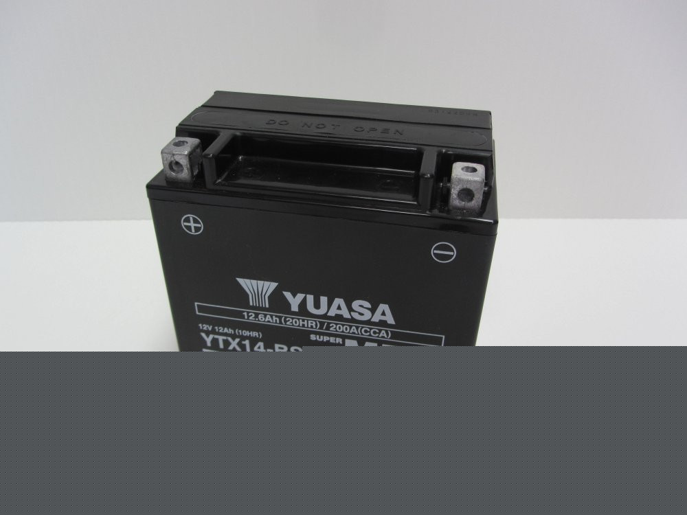 Yuasa YTX14-BS - Yuasa YTX14-BS 12V 12.6Ah - Batterie Moto AGM - Moto ...